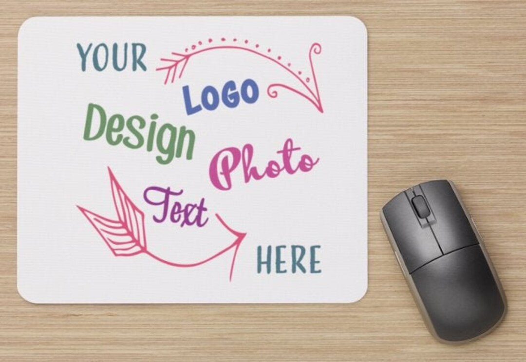 Mouse Pad Custom Design Photo Logo Text - Etsy