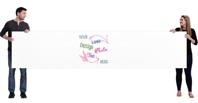 2.5 X 12 Vinyl Banner Custom Design Photo Logo Text - Etsy