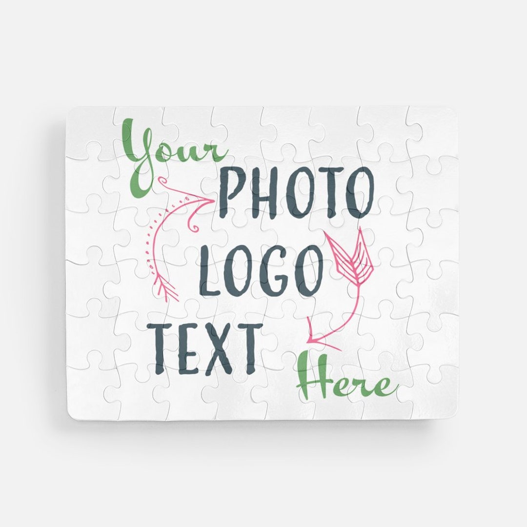 3 Sizes Puzzle Custom Design Photo Logo Text - Etsy