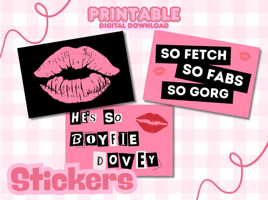 Cute Stickers Mean Girls Printable Design - Png - Etsy