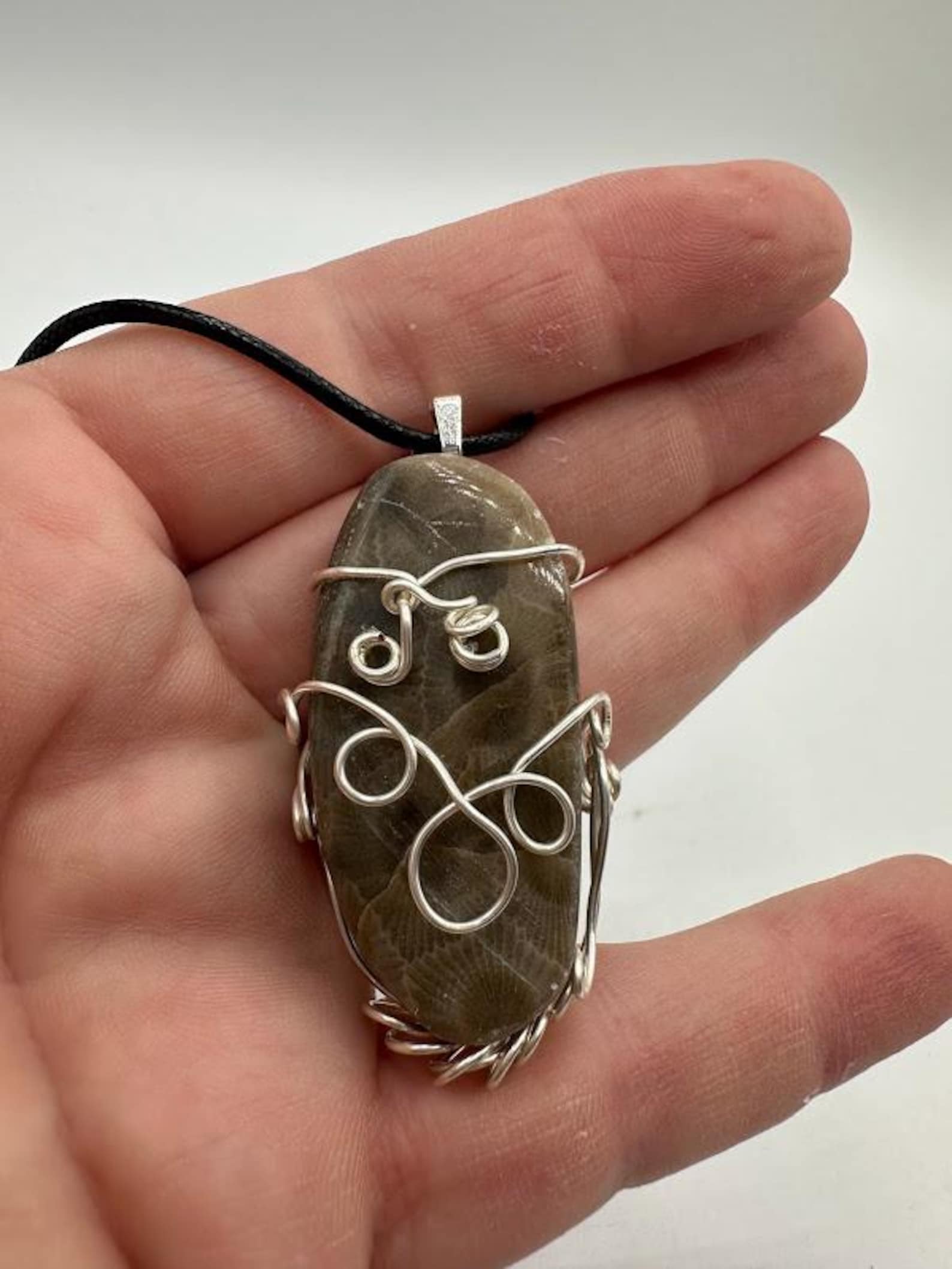 Polished Petoskey Stone Necklace: Handpicked Michigan Fossil Jewelry - Etsy