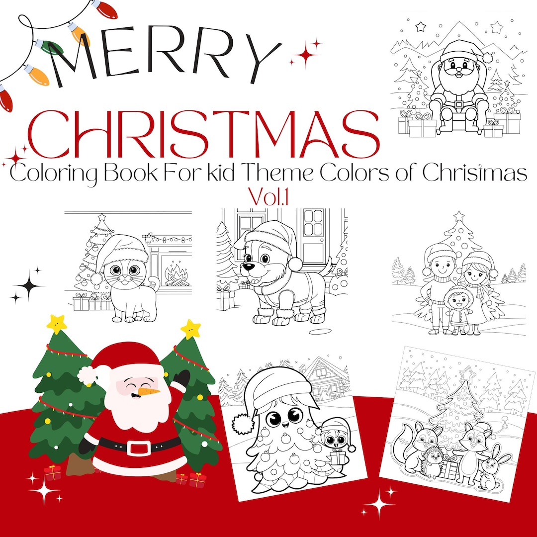 Coloring Book for Kid Theme Colors of Christmas Vol.1 ,I Hope Kids and ...