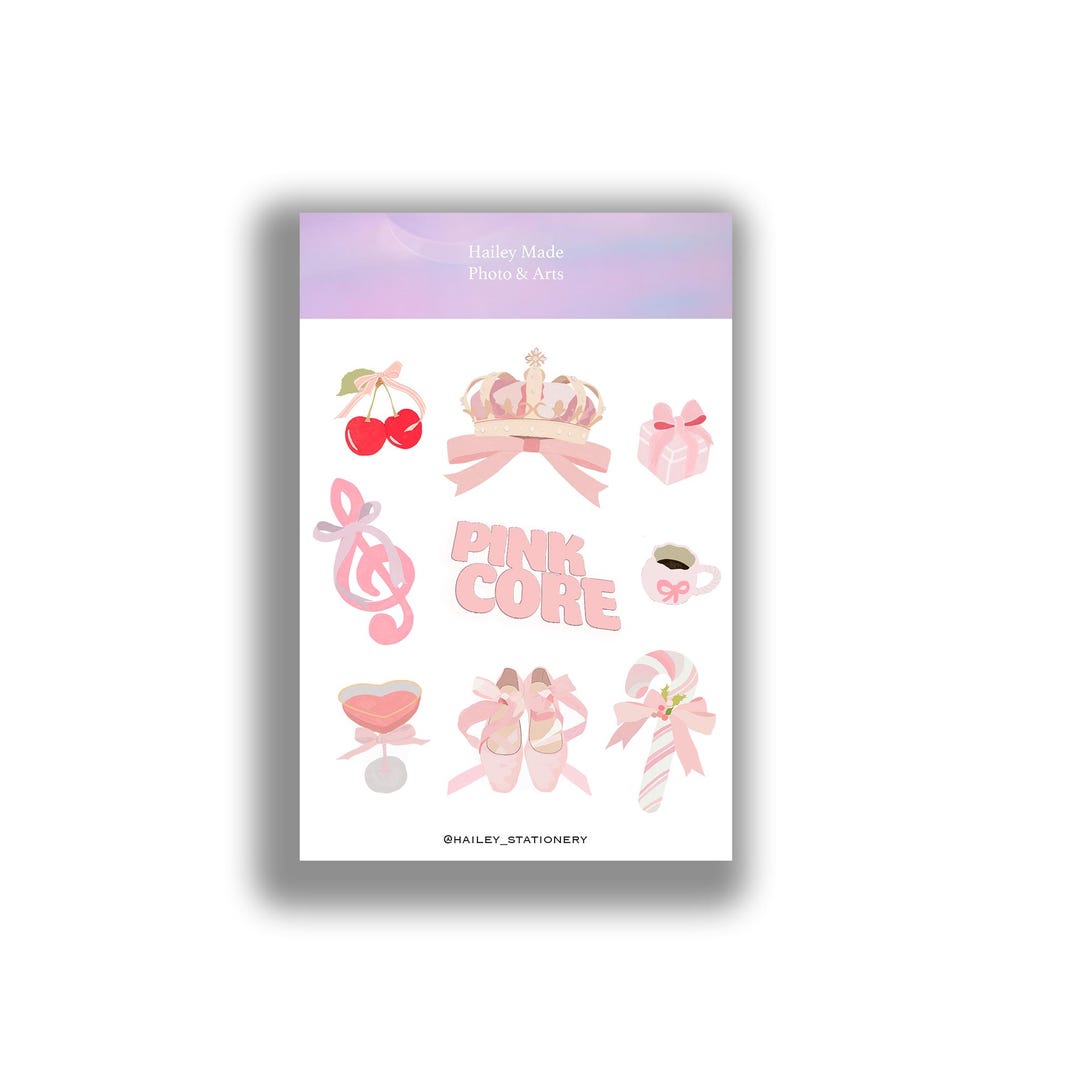 Pinkcore Stickers | Cute Pink Aesthetic for Laptop & Planner ...