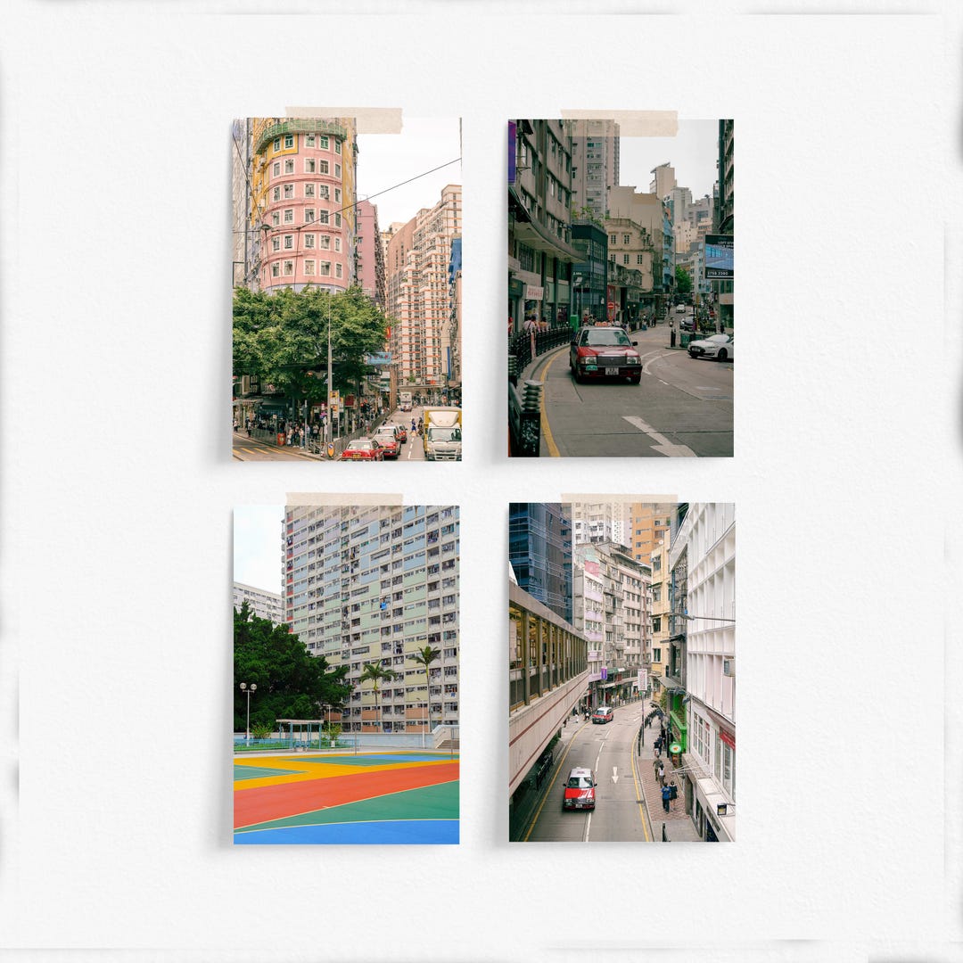 Vintage Hong Kong Street Postcard Set With Free Envelopes– 4x6 Photos ...
