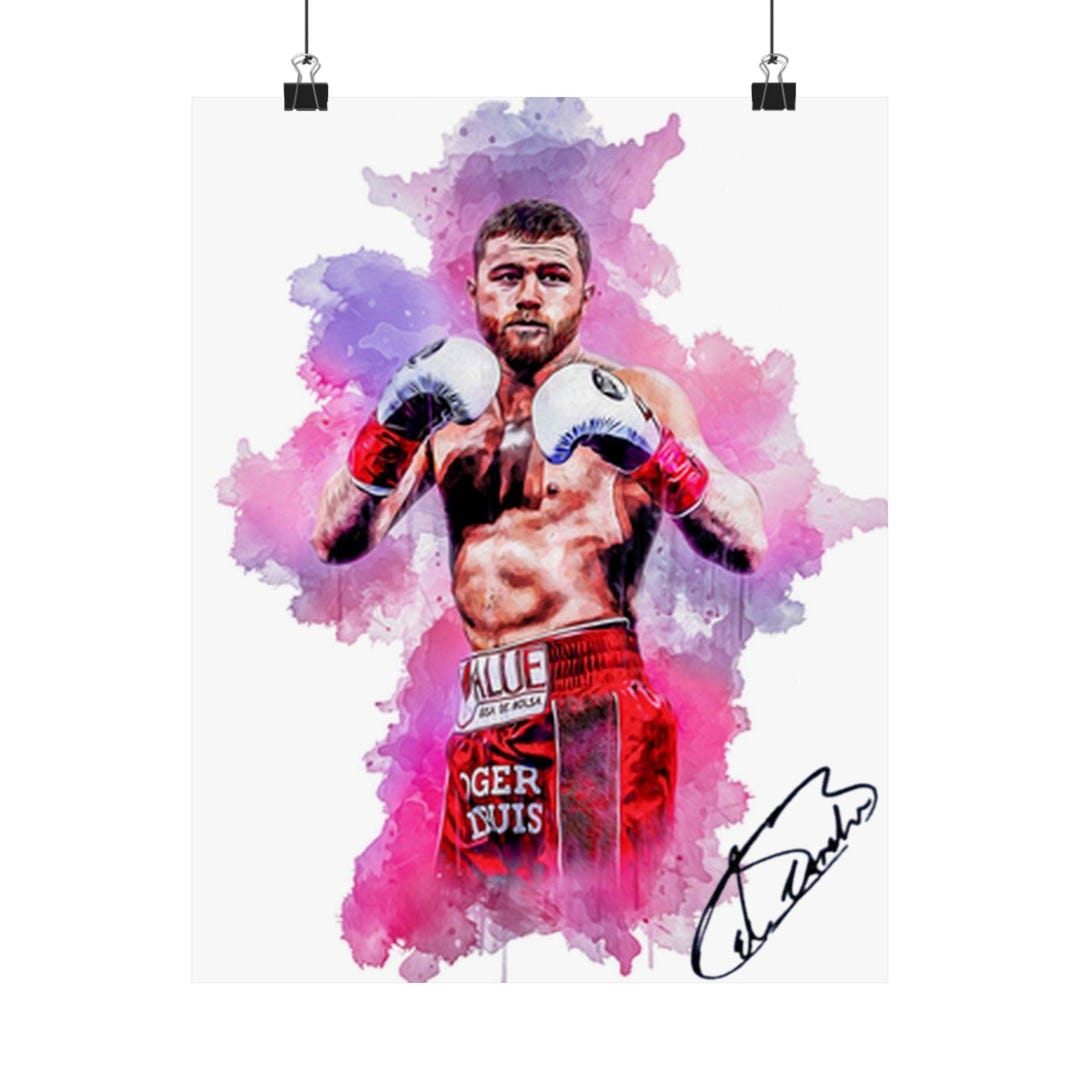 Boxing Poster, Canelo Alvarez Signature Wall Print, Matte Vertical Art ...