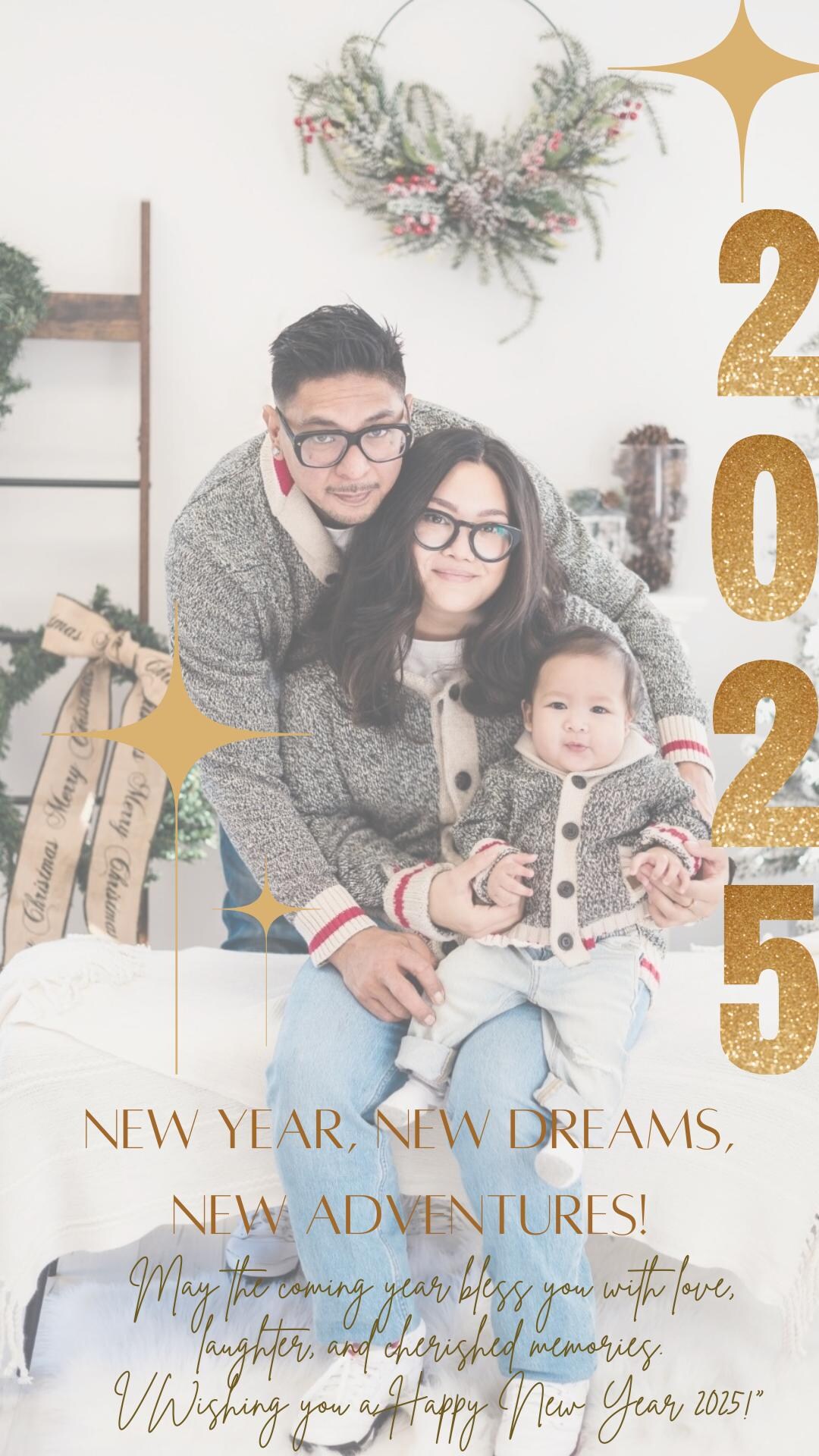 DIGITAL Happy New Year Postcard W/ Photo - Etsy