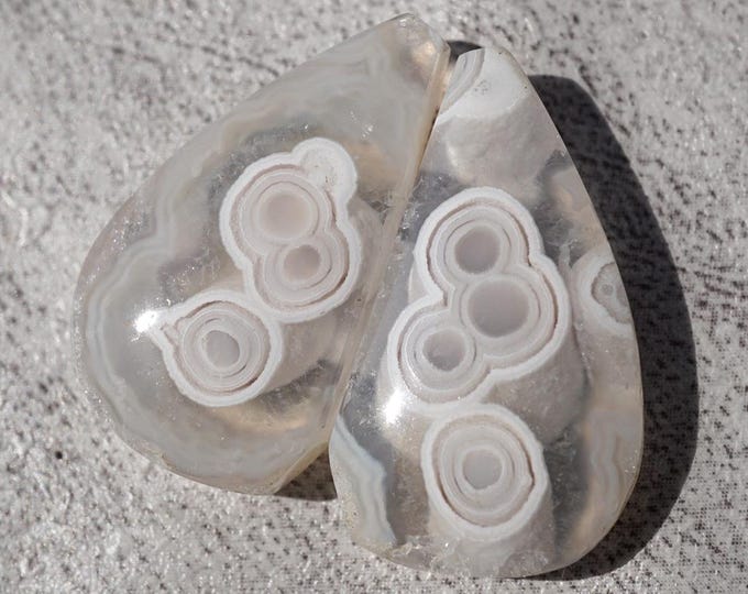 Rare Orbicular Agates ; Incridible in Quartz Crystal Beautiful Set ...