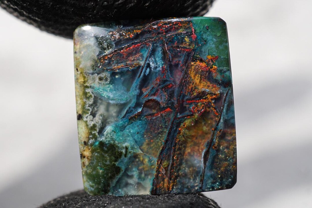 Square Shape Cab Rare Chrysocolla Awesome Cabochon Gem Silica Blue ...