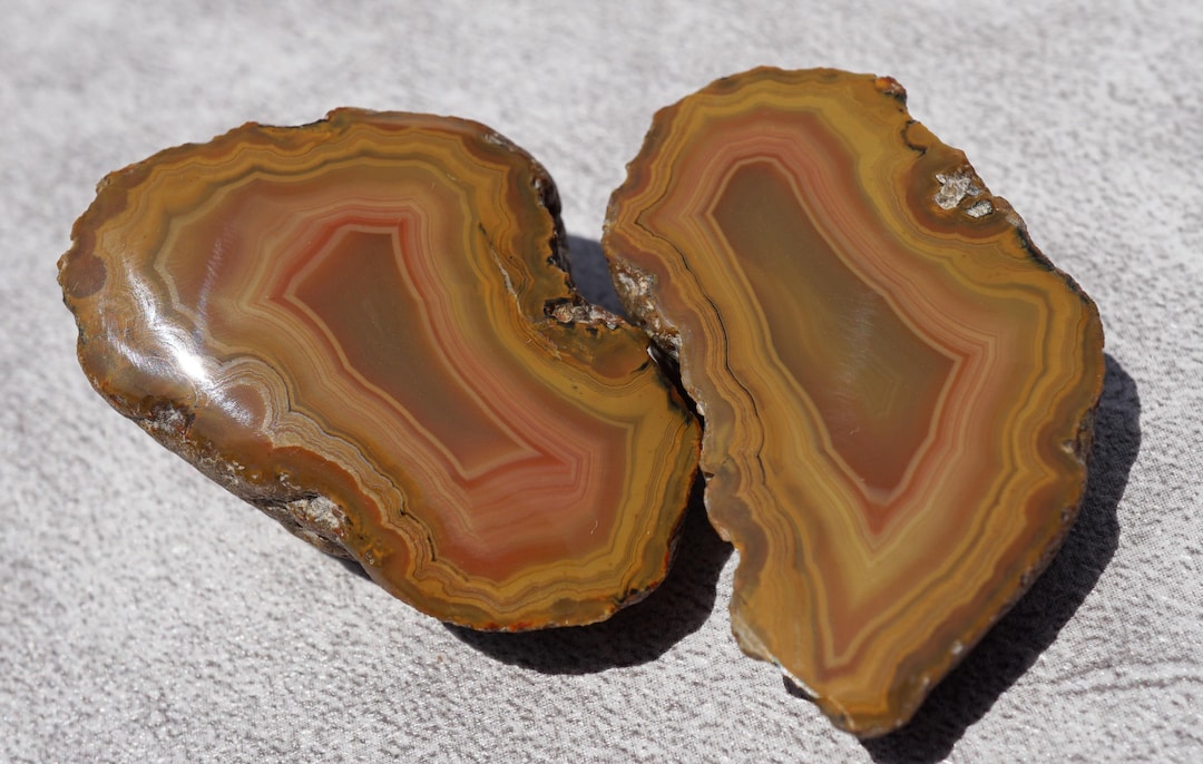 Polish Banded Agate Cut for Collector ; Raw Agate Lapidary ; Cabbing ...