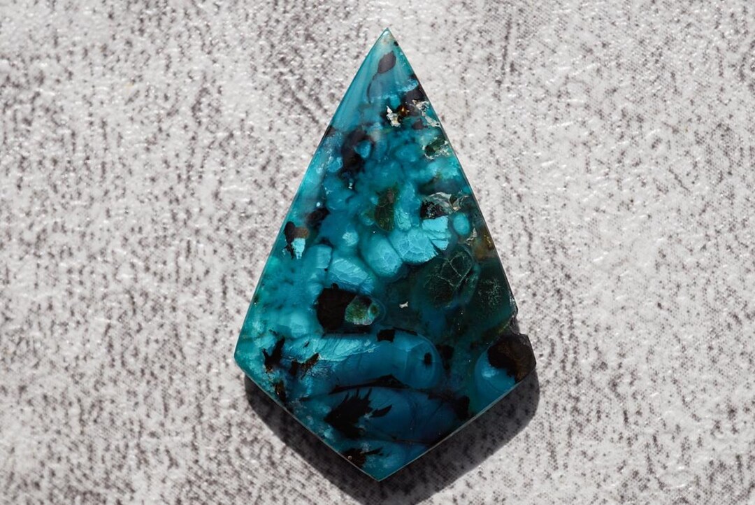 Kite Shape Gem Silica Chrysocolla Rare Natural Blue Gemstone Unique ...
