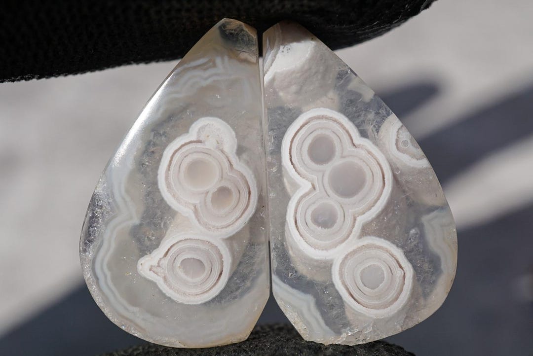 Rare Orbicular Agates ; Incridible in Quartz Crystal Beautiful Set ...