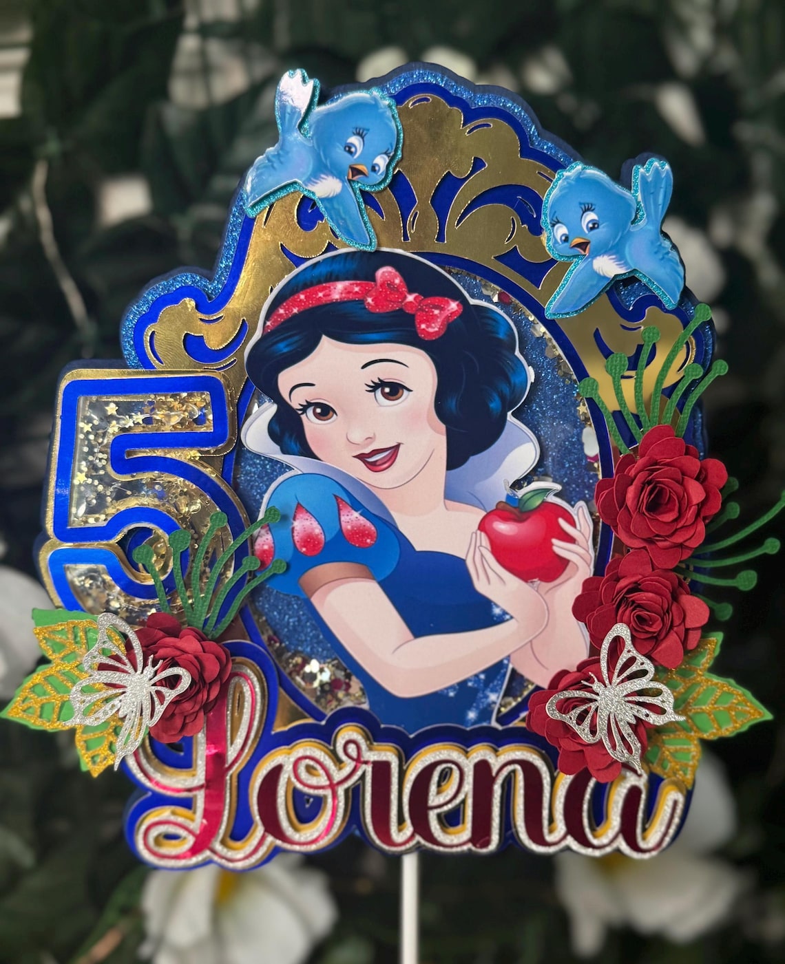 Snow White Cake Topper 3D, Personalized Cake Topper, Name and Age ...