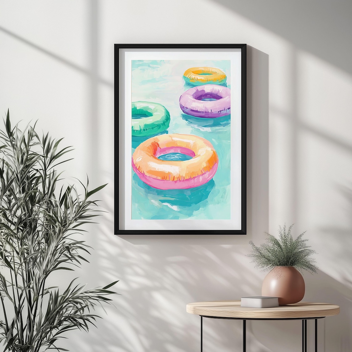Pastel Pool Float Print: Summer Coastal Wall Art (digital Download) - Etsy