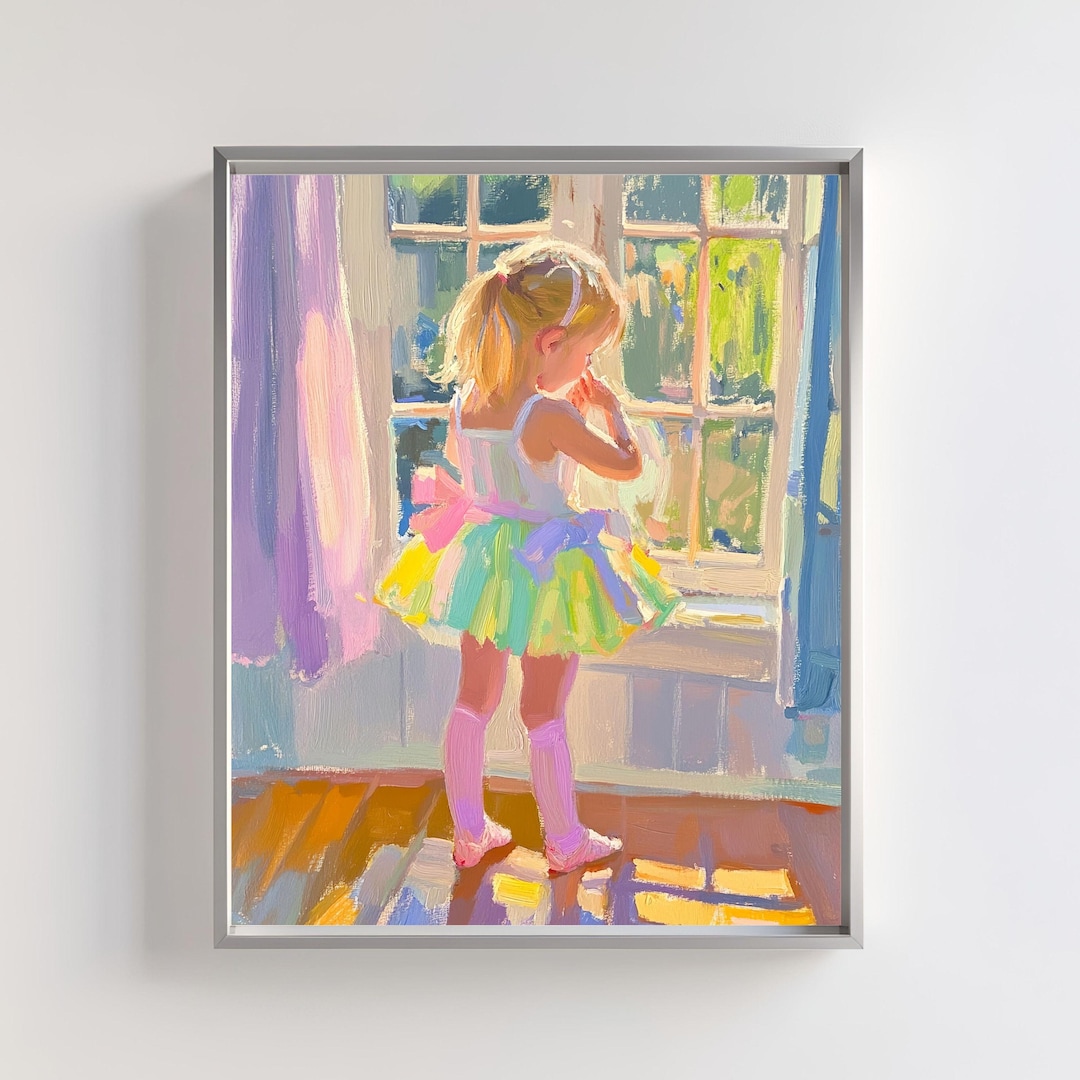 Ballet Girl Art Print Pastel Nursery Wall Decor Digital Download ...
