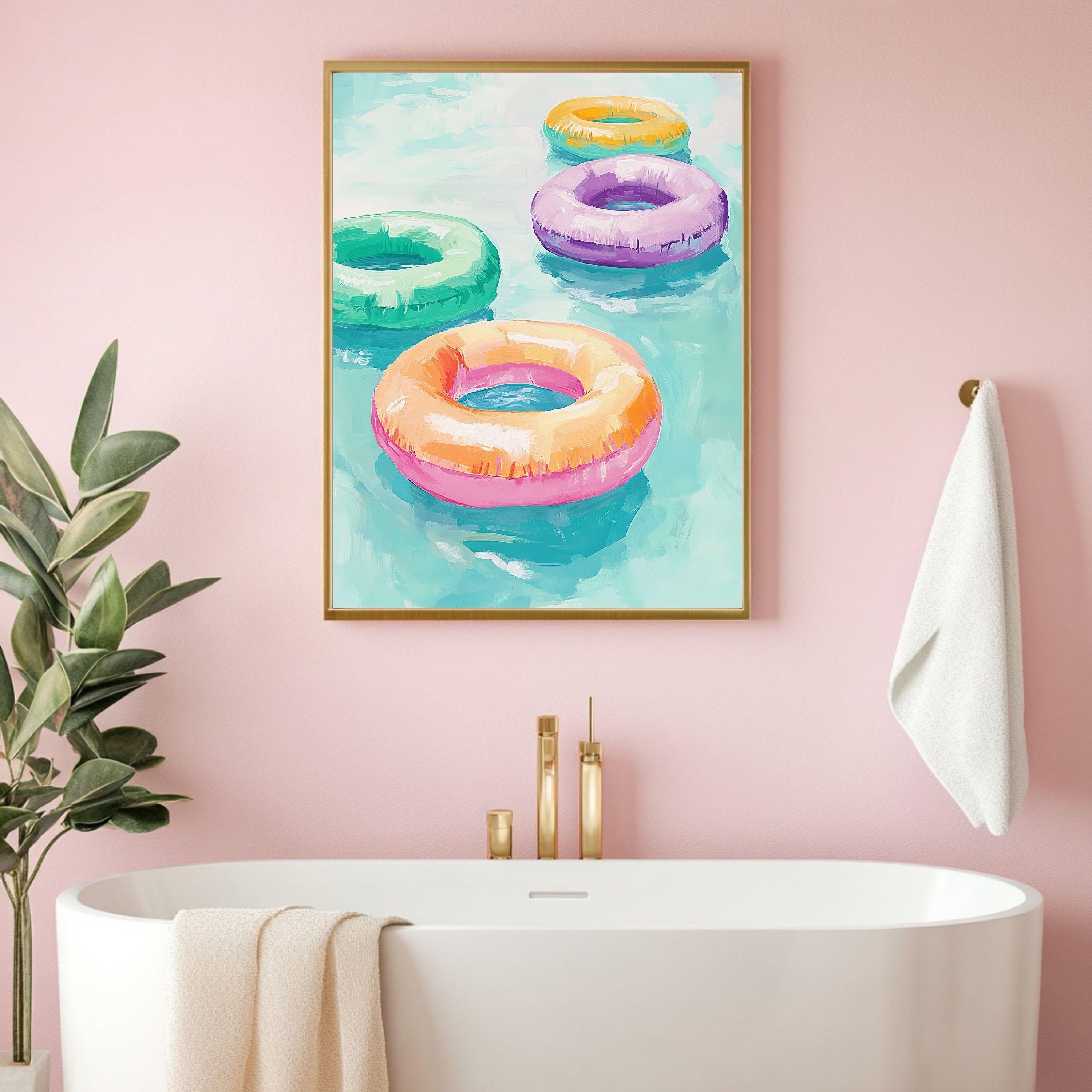 Pastel Pool Float Print: Summer Coastal Wall Art (digital Download) - Etsy