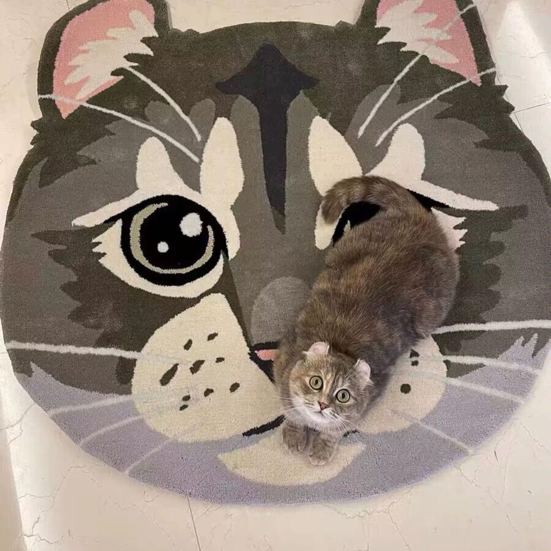 Custom Pet Tufting Rug, Cat Photo Tufted Carpet, Pet Shape Rug ...