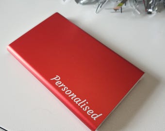 Personalised Black Power Bank Charger | Logo & Text Laser Engraved ...