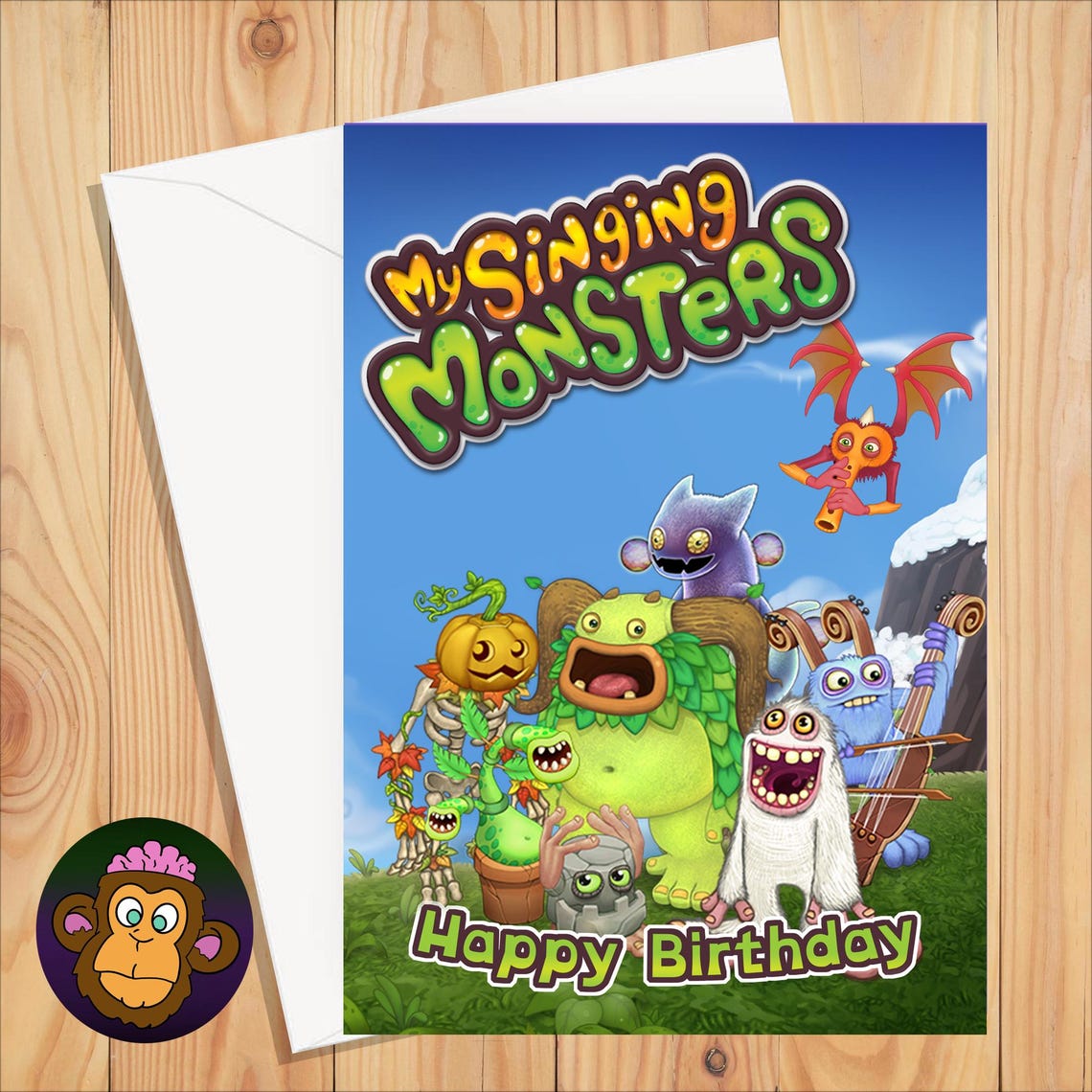 Downloadable My Singing Monsters Birthday Card, A5 Greeting Card for ...