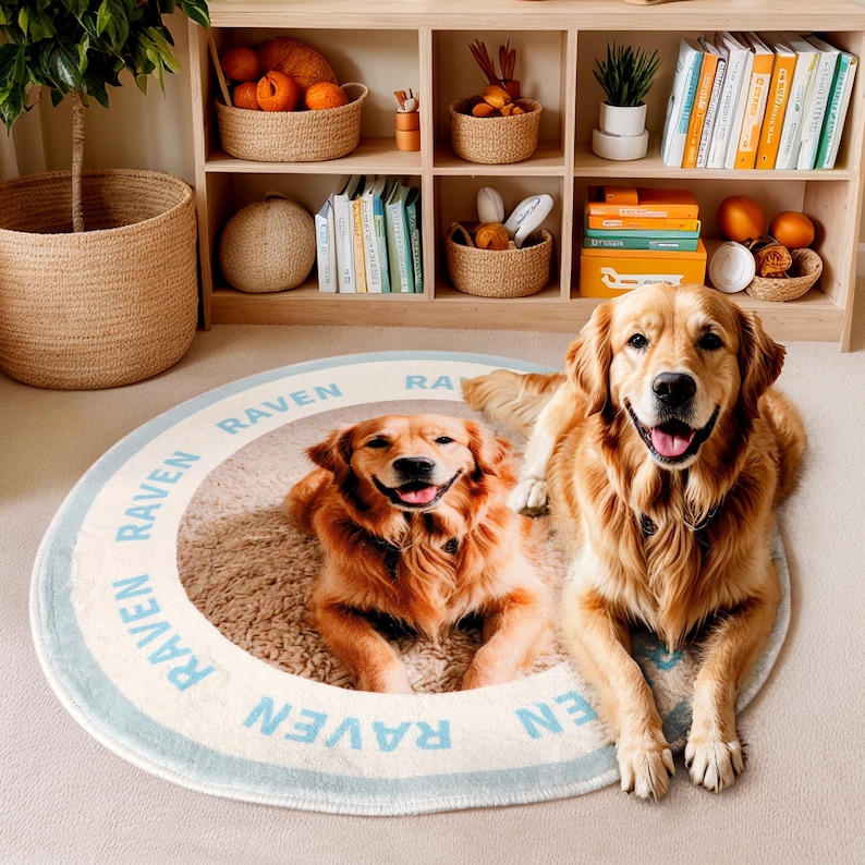 Custom Rug From Pet Photo, Personalized Pet Portrait Rug, Custom Dog ...