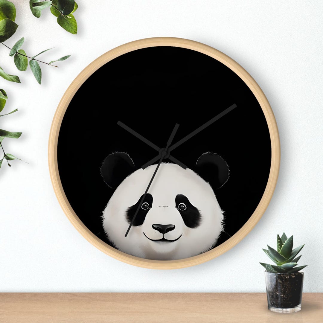 Modern Wall Clocks, Cute Panda Wall Clock, Unique Wall Clocks, Office ...