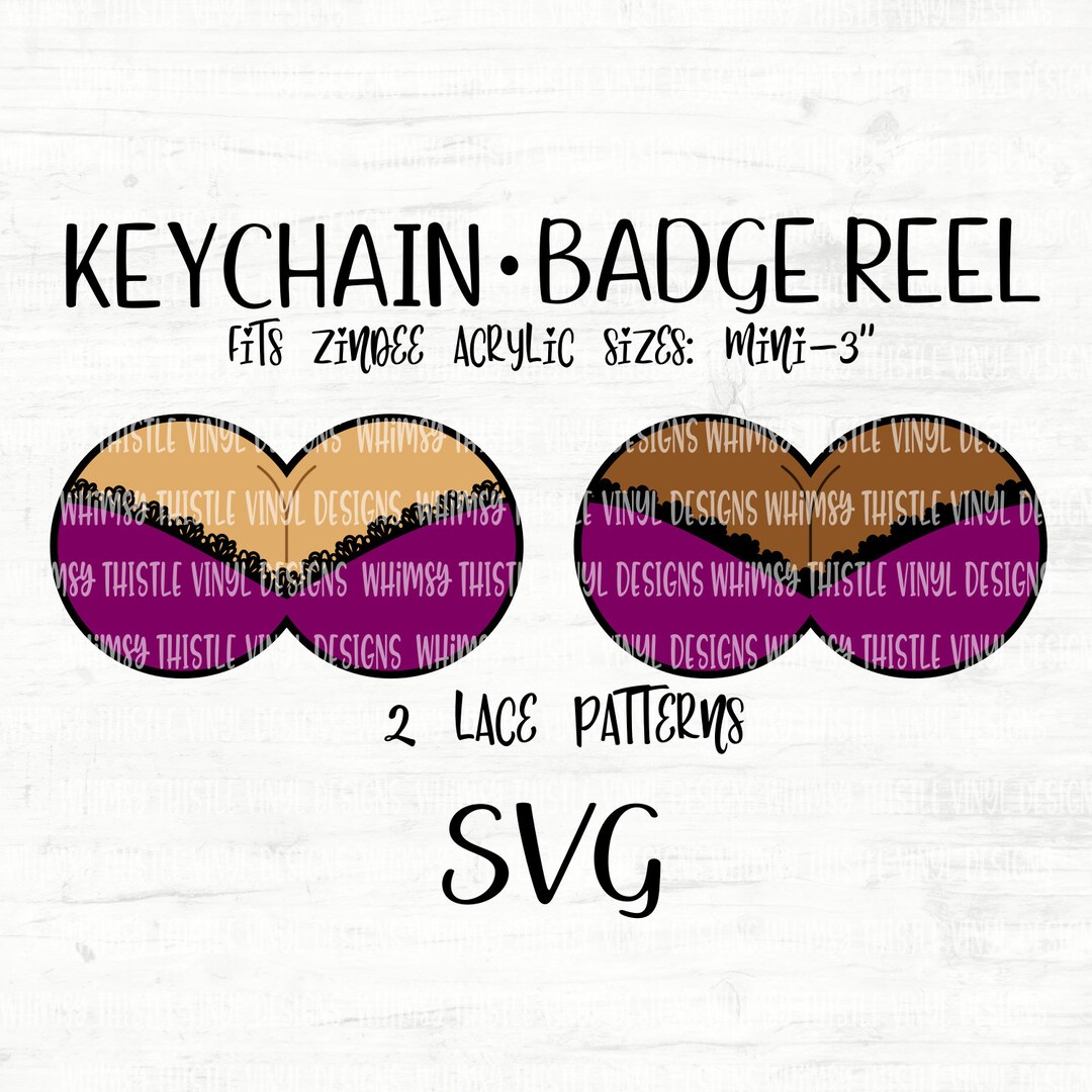 Keychain / Badge Reel SVG Boobs with Bra Cut File - Etsy UK