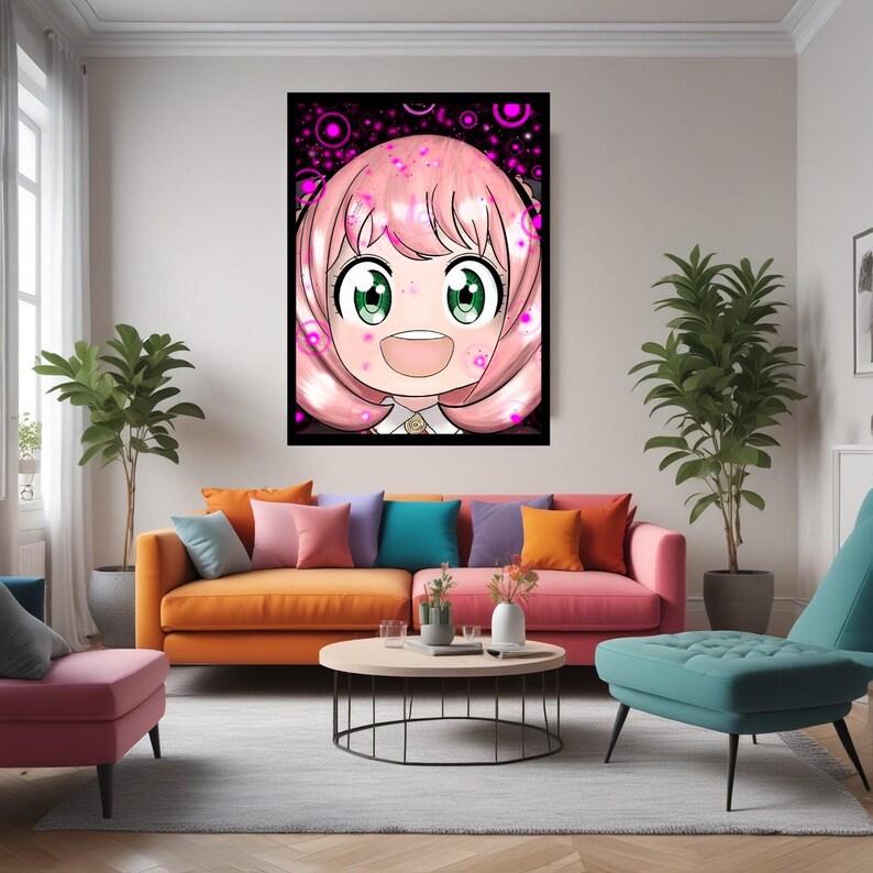 Anya Digital Art Print | Spy X Family Anime Poster | Cute Minimalist ...