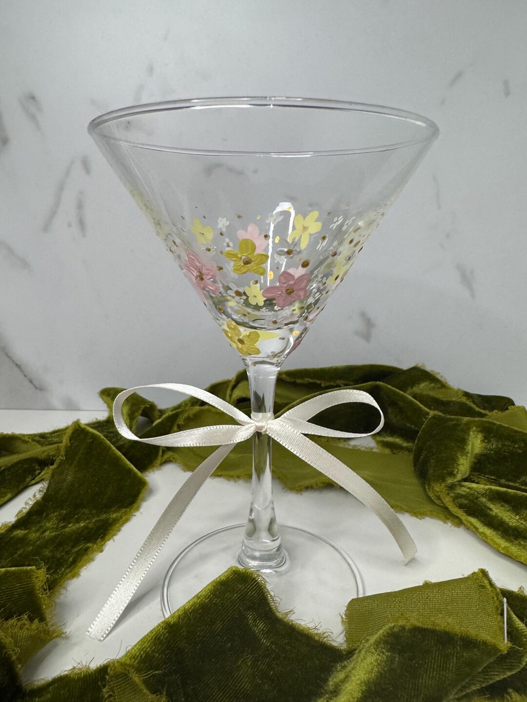 Custom Hand-painted Martini Glasses- Personalized Custom Colors and ...