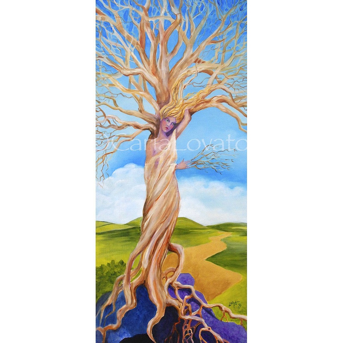 Goddess Art Goddess of Trees Original Painting Tree Spirit - Etsy