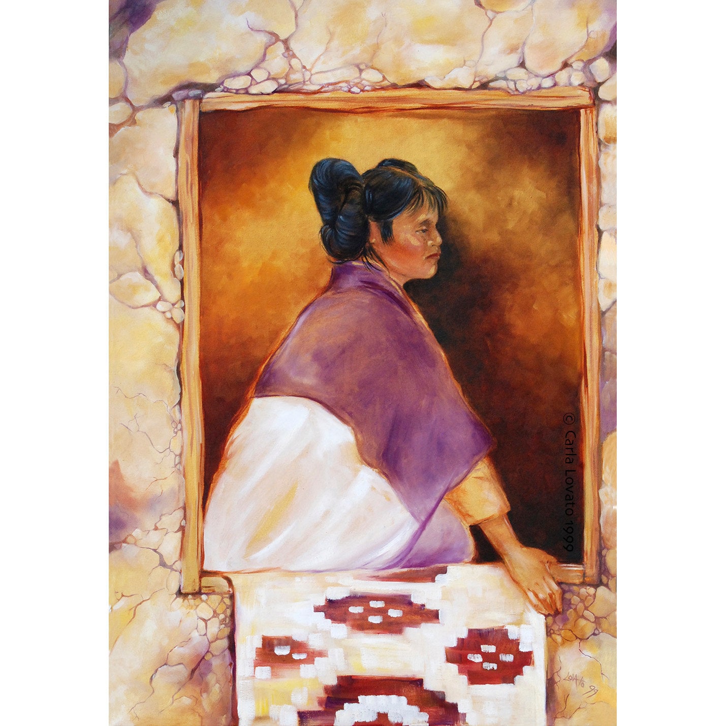 Native American, Oil Painting, Hopi Maiden, Large Giclee Print, Native ...