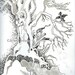 Pen and Ink Drawing, Original Drawing, Tree Spirit, Fairy Drawing ...
