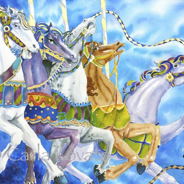 Carousel Horses Art - Etsy