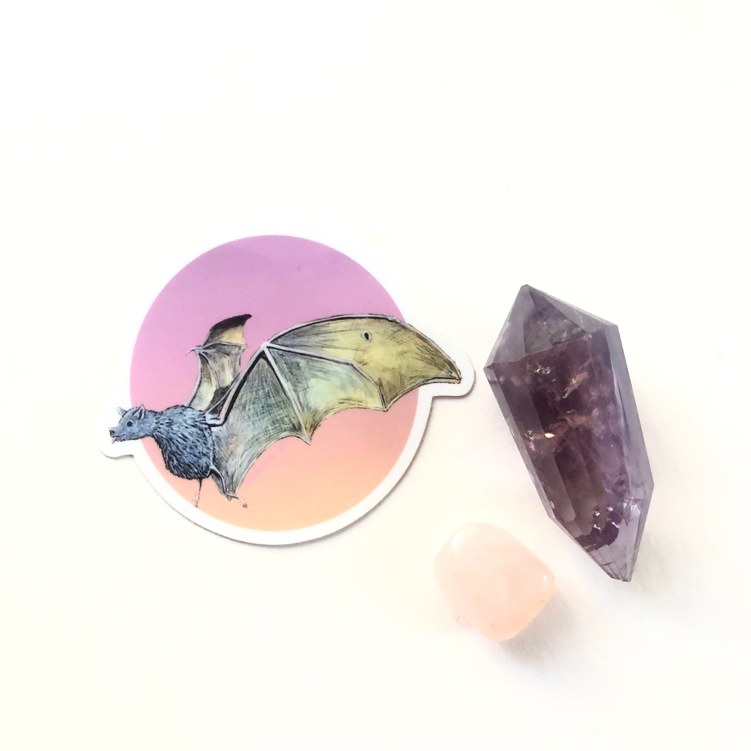 Sunset Bat Sticker Moon Sky 2.5 Vinyl Sticker - Etsy