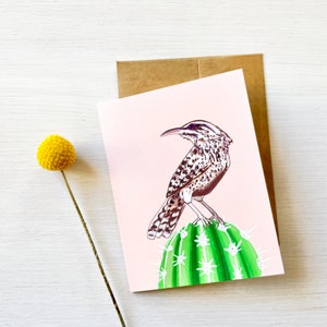 Cactus Wren Card - Etsy