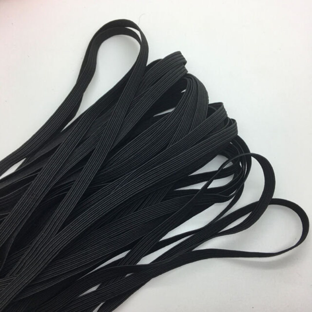 3mm 1/8 Black Elastic Cord in Stock Ships From USA Ships Immediately ...