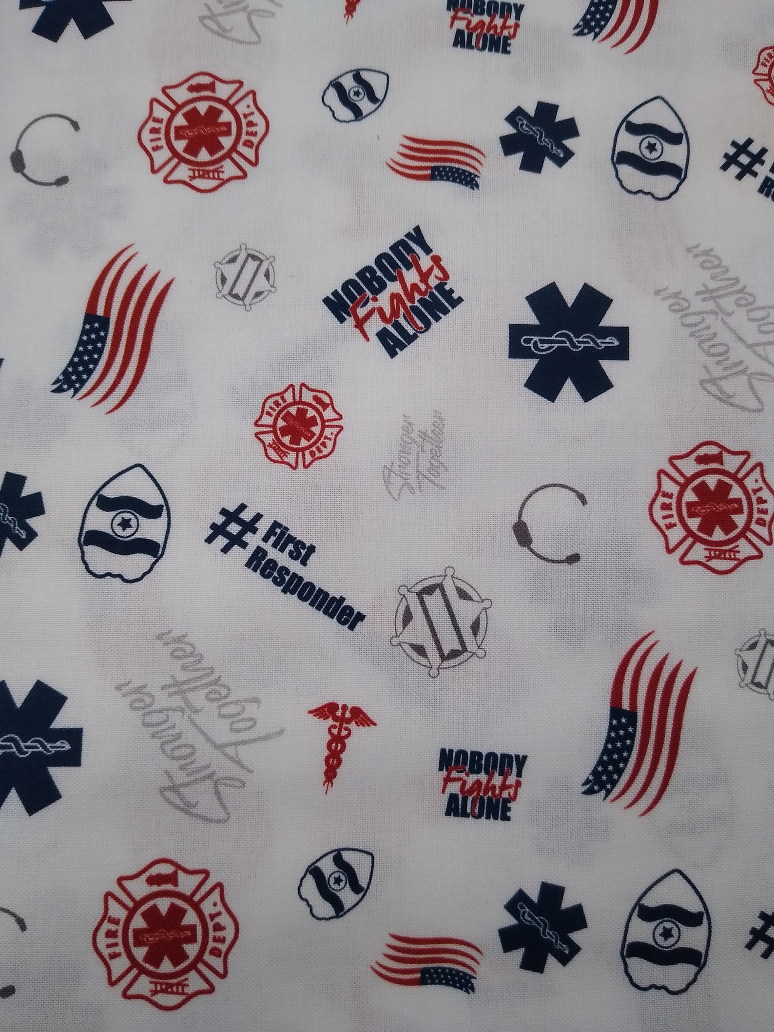 Premium Quilting Cotton First Responder Fabric Perfect for | Etsy