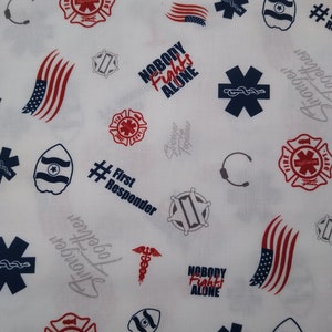 Premium Quilting Cotton First Responder Fabric Perfect for | Etsy