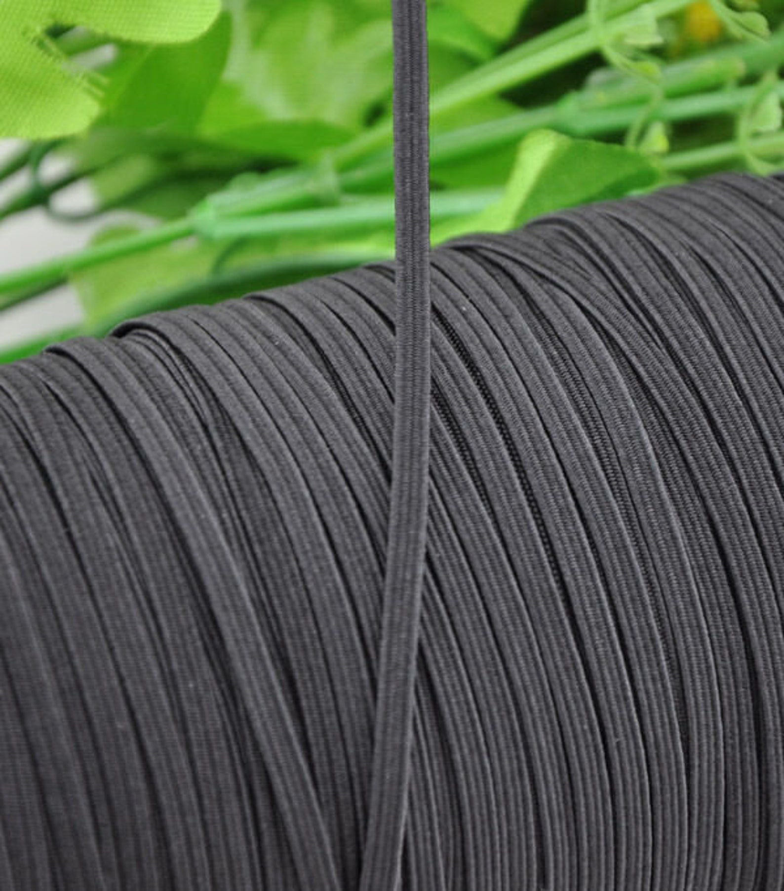3mm 1/8 Black Elastic Cord in Stock Ships From USA - Etsy