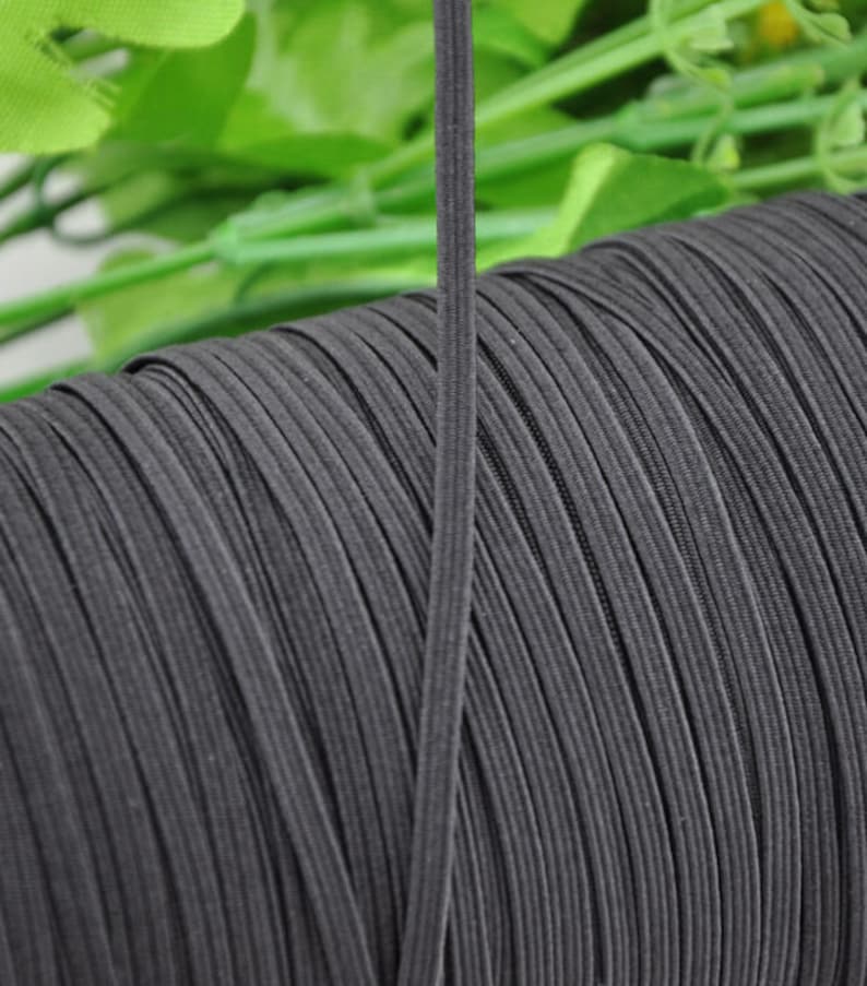 3mm 1/8 Black Elastic Cord in Stock Ships From USA - Etsy