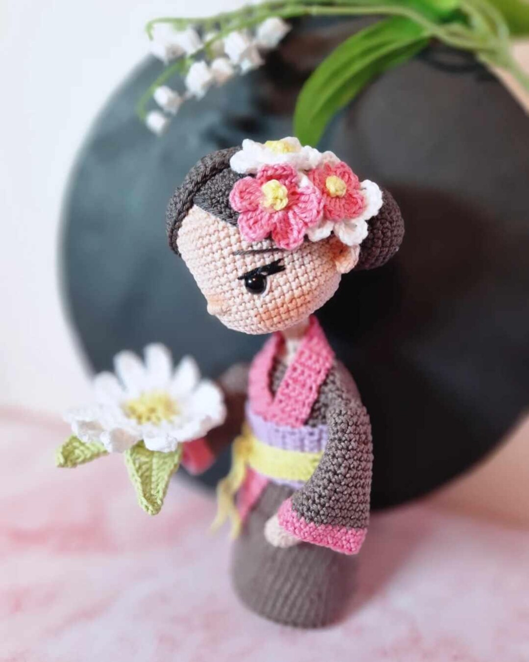 Radiant Geisha Crochet Doll Pattern: Akari, Japanese Kimono (english ...