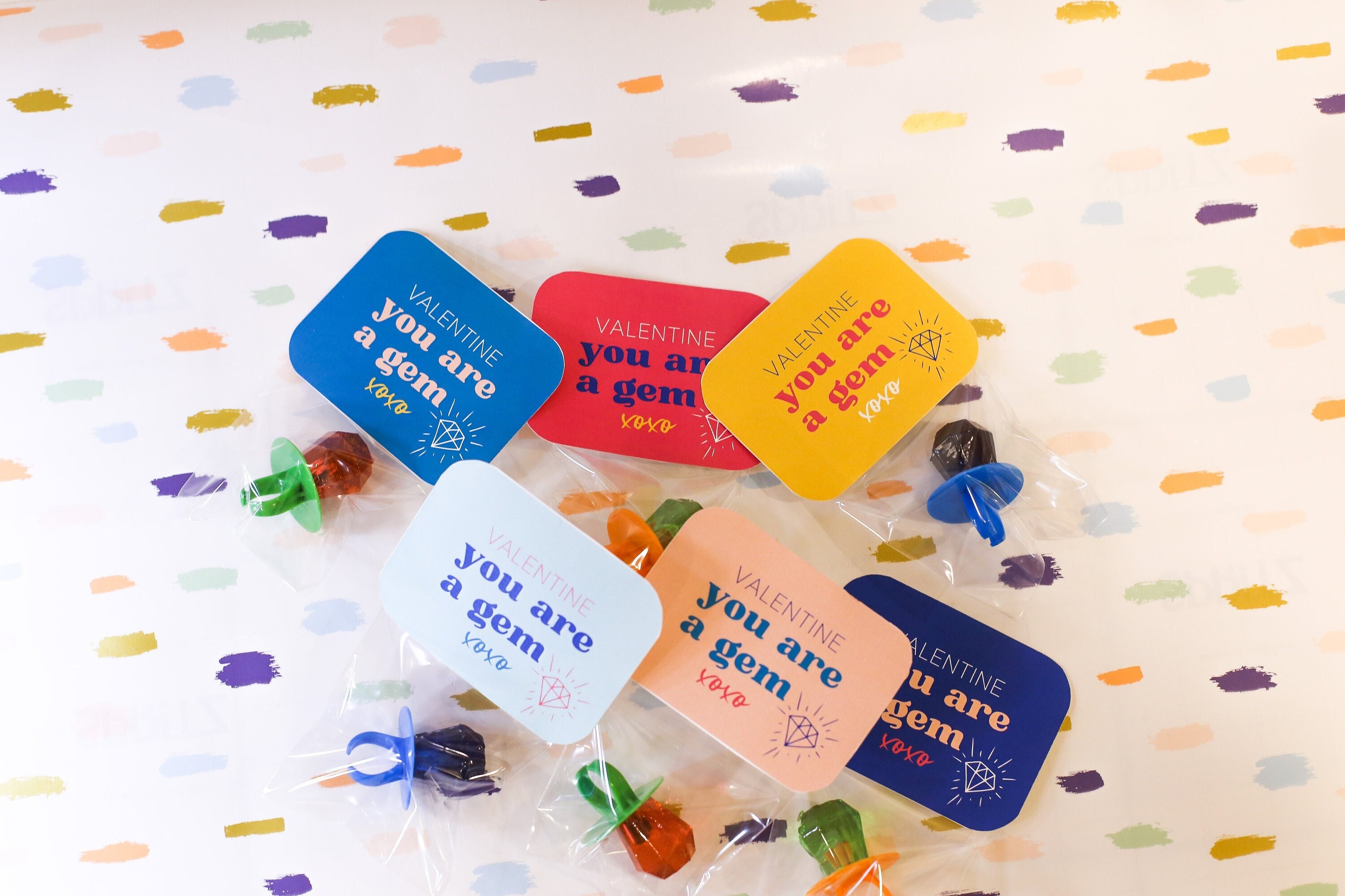 Ring Pop Valentine Card / Youre a Gem / Classroom Valentine / - Etsy