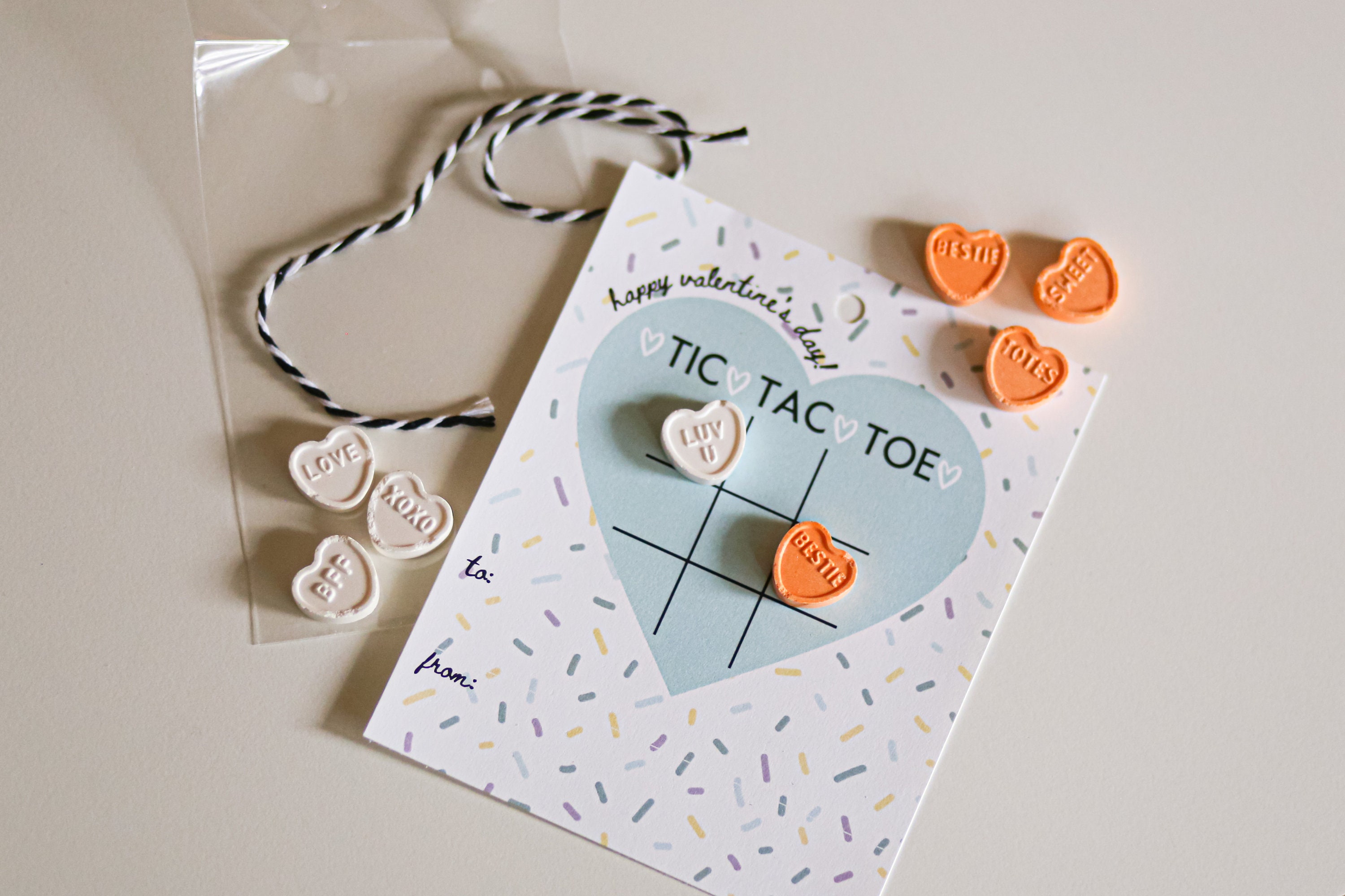 Tic Tac Toe Valentine Card / Classroom Valentine’s / Set of 8 DIGITAL ...