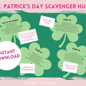 St Patrick’s Day Scavenger Hunt for Kids / Home Treasure Hunt / Game ...