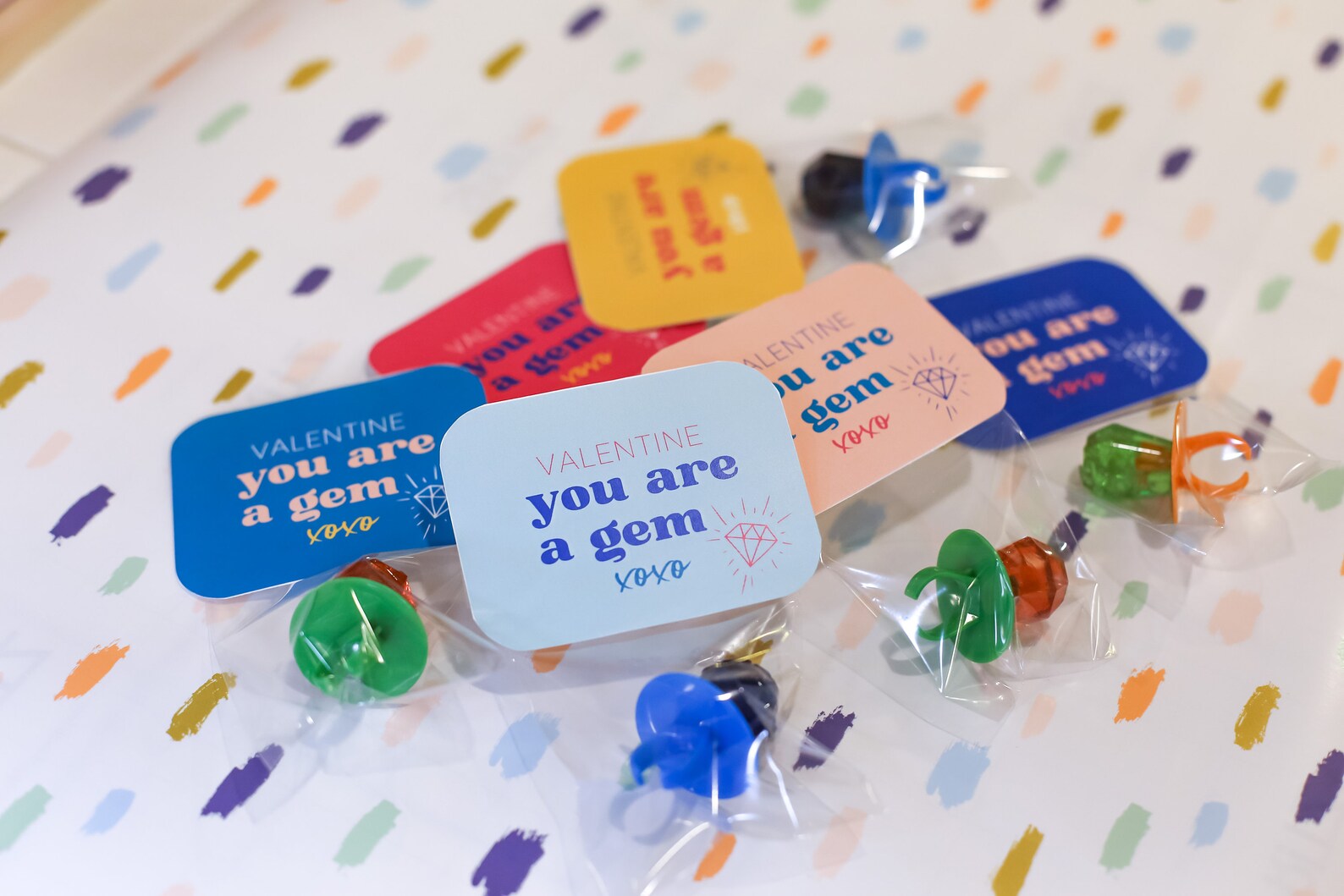 Ring Pop Valentine Card / Youre a Gem / Classroom Valentine / - Etsy