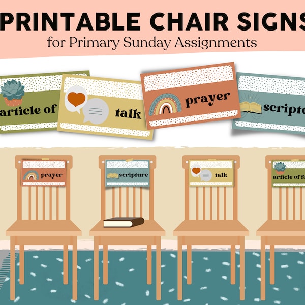 Lds primary class chair covers - Etsy.de