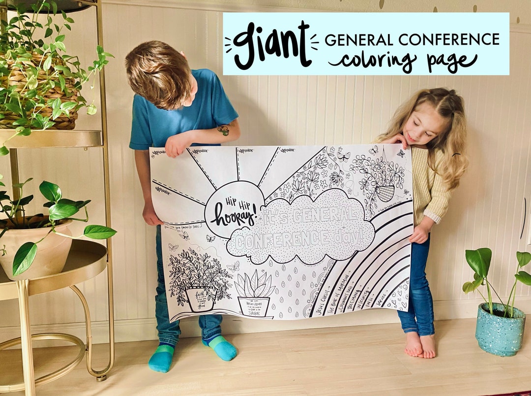 General Conference Activity + Coloring Page GIANT Printable - Etsy Canada
