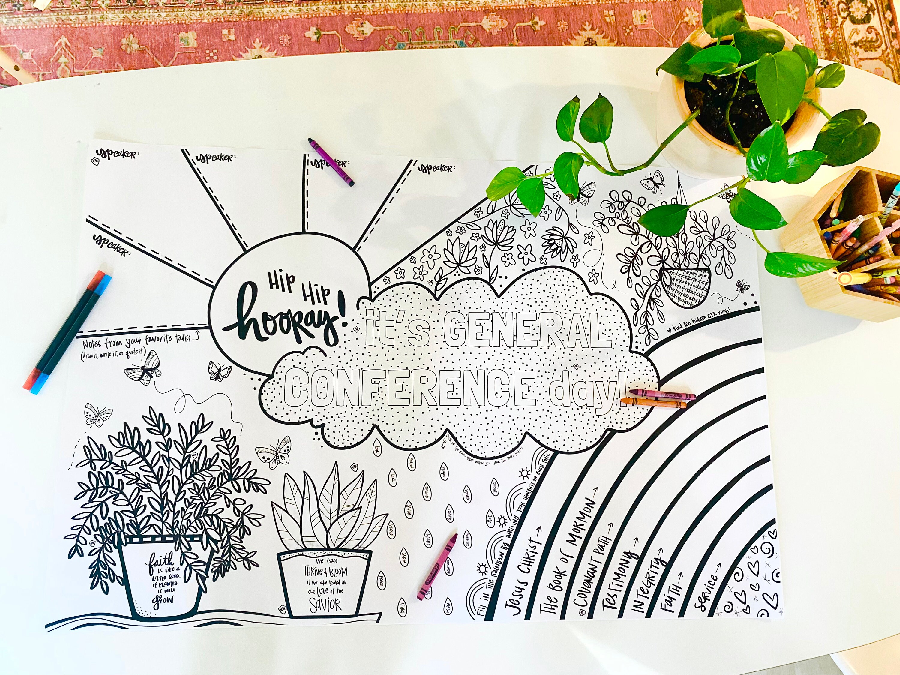 General Conference Activity Coloring Page GIANT Printable - Etsy Canada