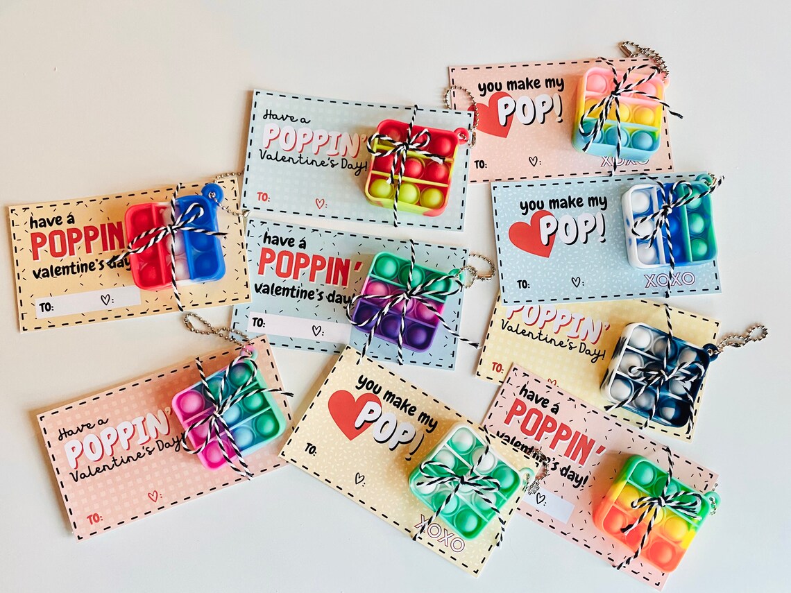 Pop It Valentine Card / Classroom Valentines / DIGITAL | Etsy