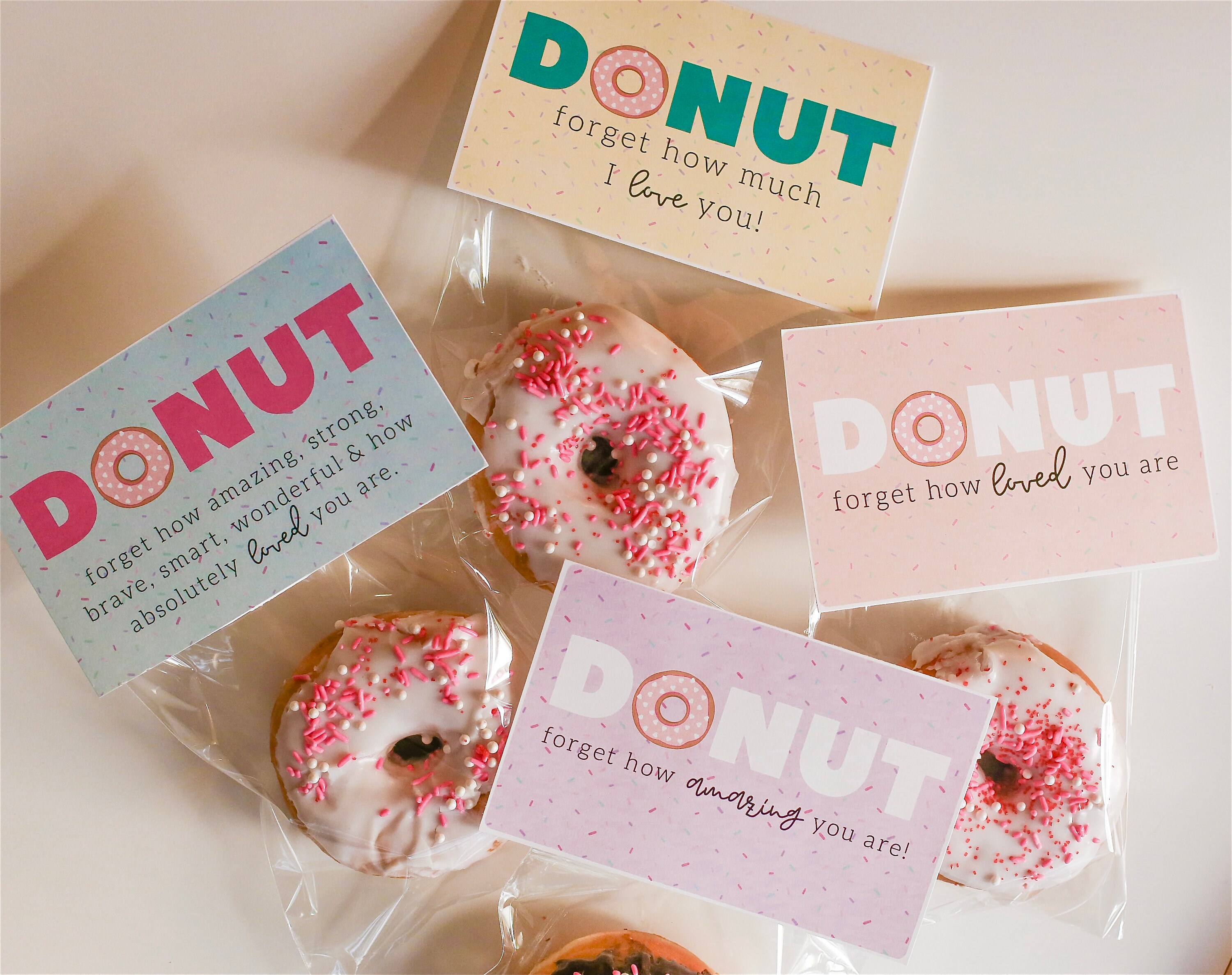 Donut Valentine Card / Galentine Card / DIGITAL DOWNLOAD / Set | Etsy