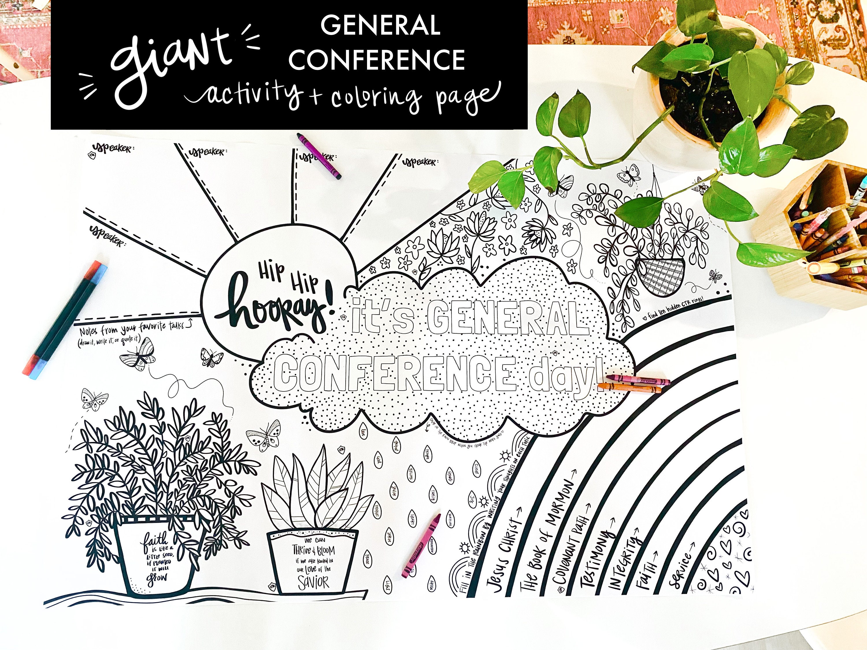 General Conference Activity Coloring Page GIANT Printable - Etsy Canada