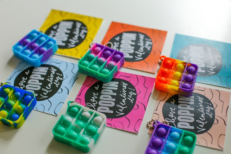 Pop It Valentine Card / Classroom Valentines / DIGITAL | Etsy